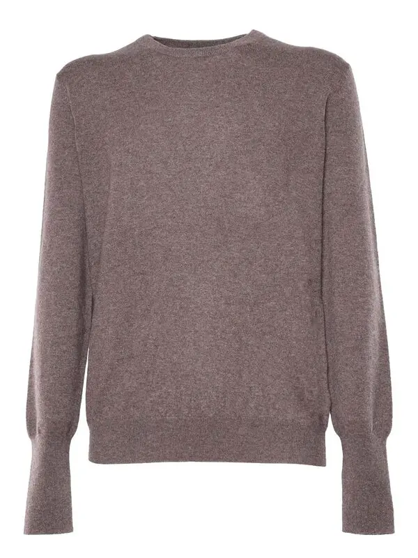 BALLANTYNE Round Neck Pullover - Brown