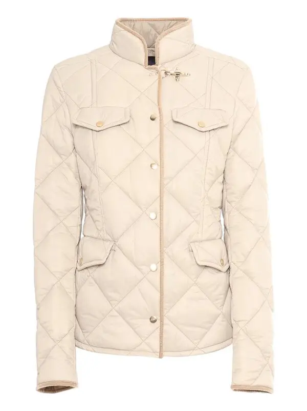 FAY Field Jacket With Velvet Edges - Beige