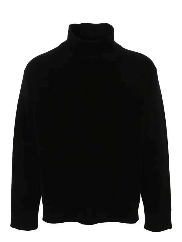 LANEUS Fisherman's Knit Sweater - Black