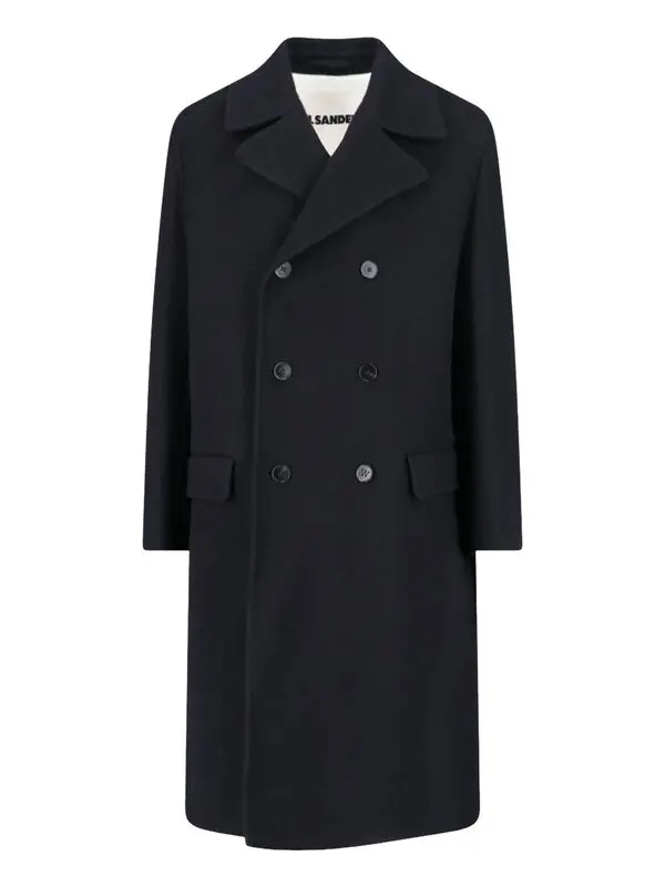 JIL SANDER Double-breasted Jacket - Black