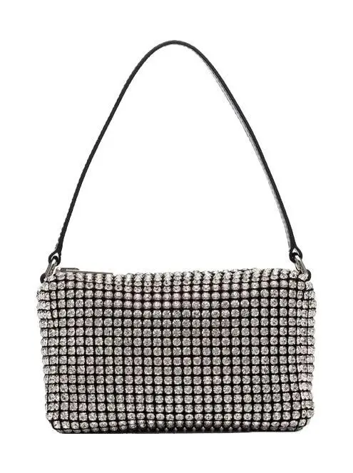 Alexander Wang Mini Bag With Crystal Embellishments - Metallic/silver