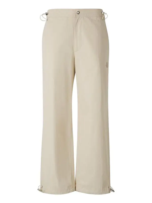 Moncler Canvas Logo Trousers - Beige