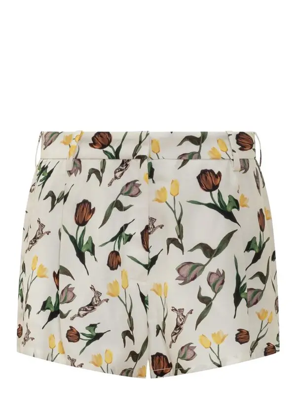 Marni Floral Print Shorts - White