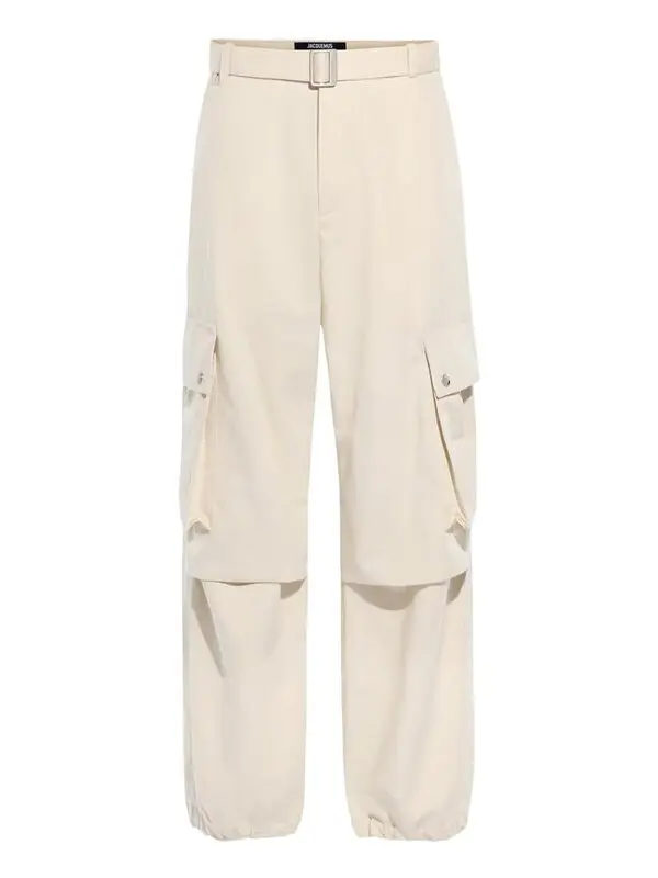 Jacquemus Cargo Pants With Detachable Belt - Beige