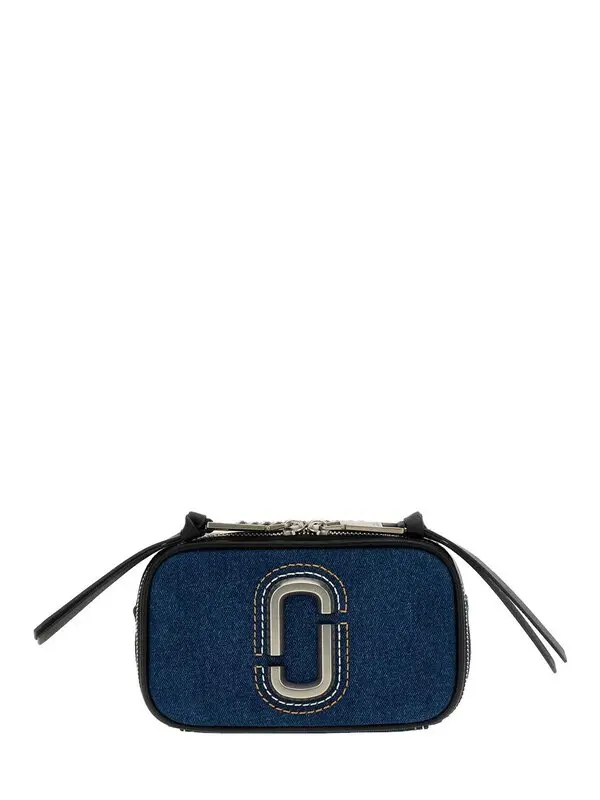Marc Jacobs The Denim Chain Snapshot Crossbody Bag - Blue