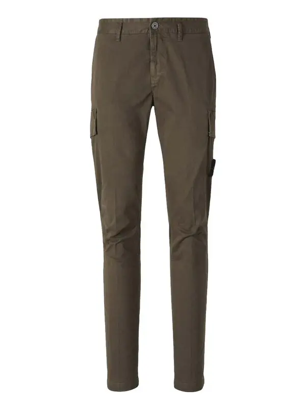 Stone Island Stretch Cargo Trousers - Military Green