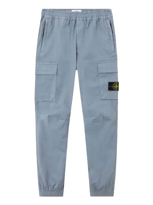 Stone Island Cotton Cargo Trousers - Blue