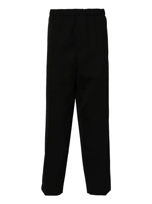 JIL SANDER Wool Tapered Pants - Black