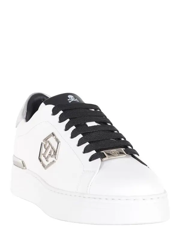 Philipp Plein Leather Sneakers - White