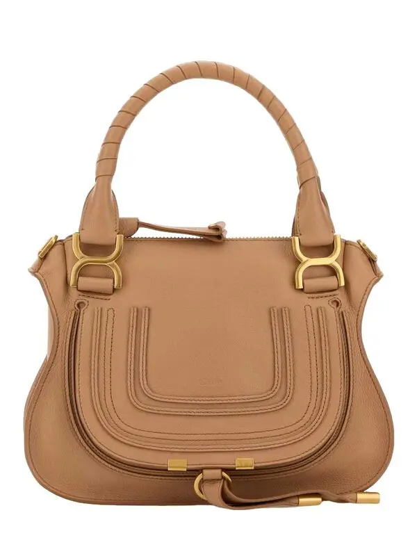Chloé Peach Small Marcie Handbag - Orange