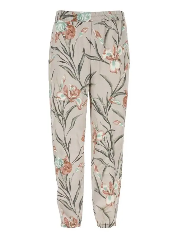 Saint Laurent Printed Satin Pants - Floral