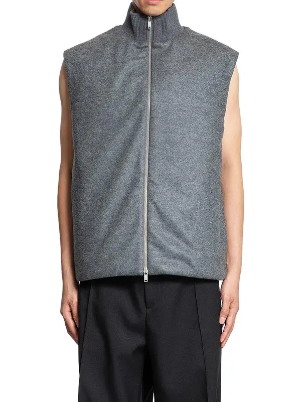 JIL SANDER Sleeveless Gilet - Grey