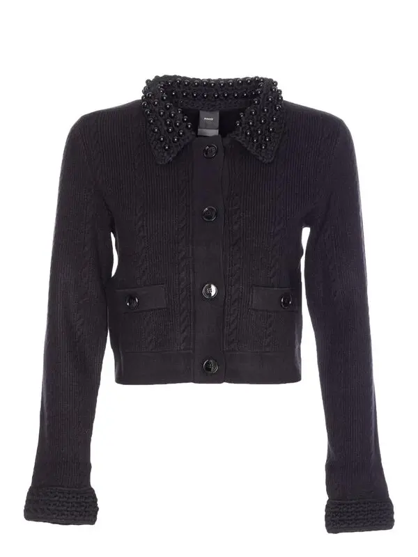 Pinko Molise Knitted Jacket - Black
