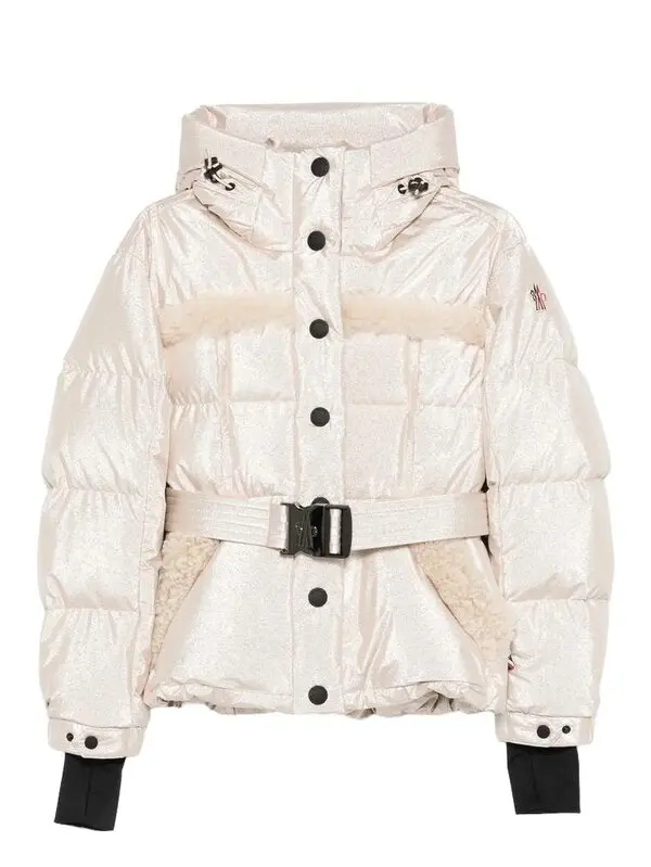 Moncler Shearling Trim Skiwear - Beige