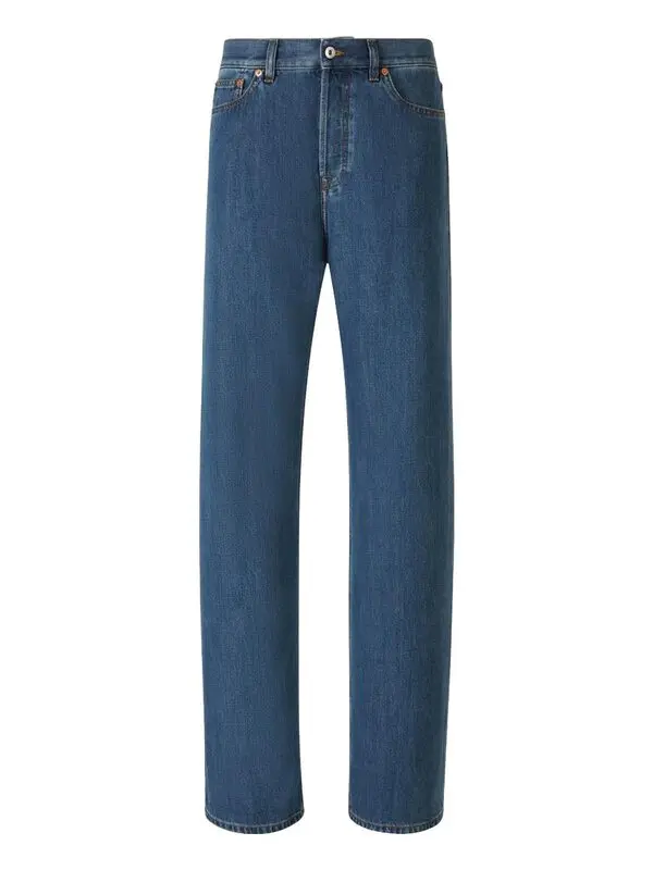 Valentino Garavani Straight Fit Jeans - Denim Dark Blue