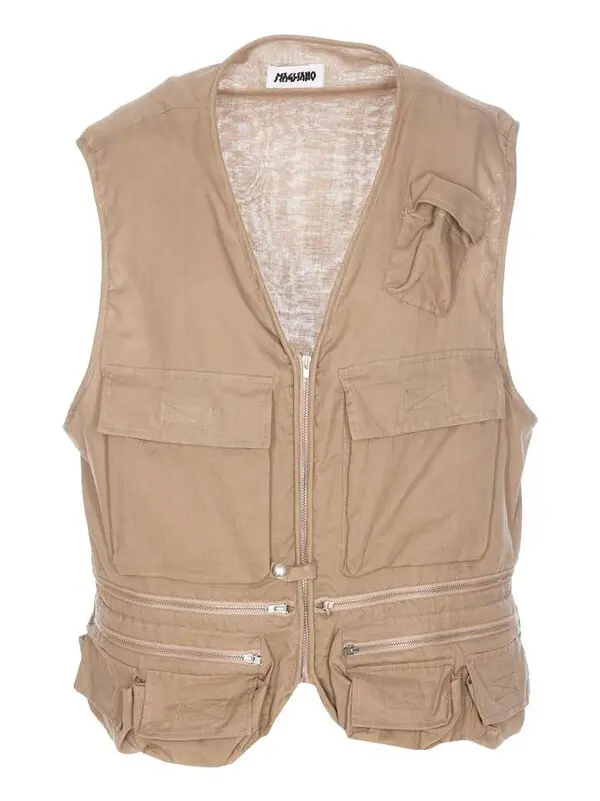 MAGLIANO Vest With Frontal Zip Closure - Beige