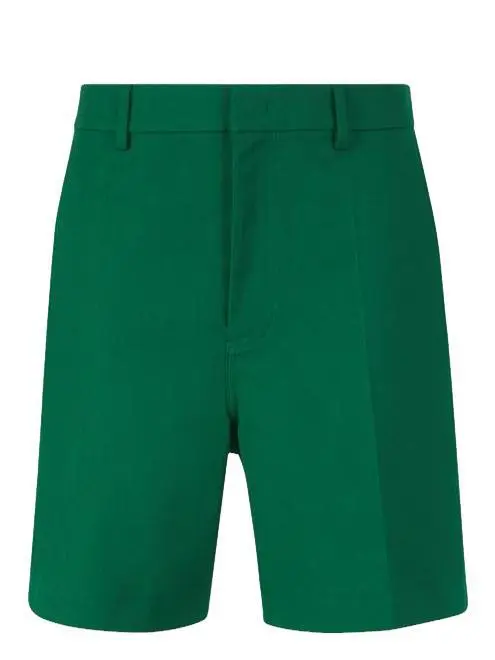 Valentino Garavani Formal Cotton Bermuda Shorts - Green