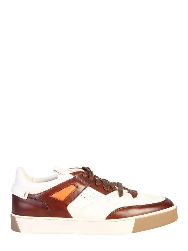 Santoni Leather Sneakers - White