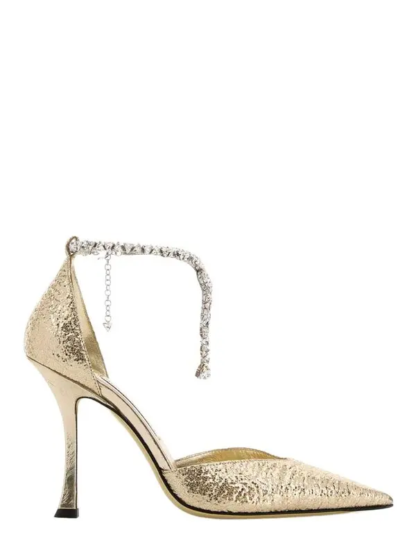 JIMMY CHOO Stevie 100 Pumps - Gold