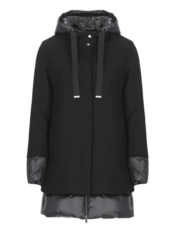 Herno Wool Padded Coat - Black