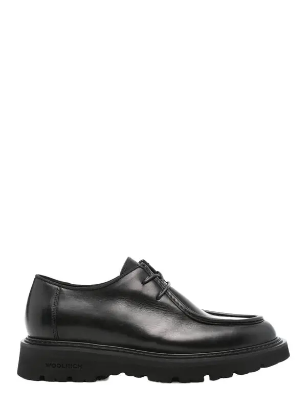 Woolrich Calfskin Derby Shoes - Black