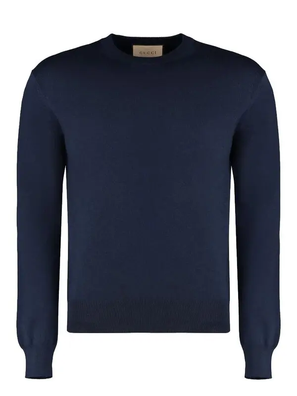 Gucci Crew-neck Wool Sweater - Blue