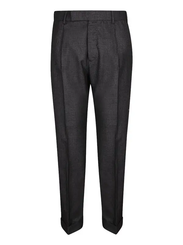 PT TORINO Prince Of Wales Trousers - Black
