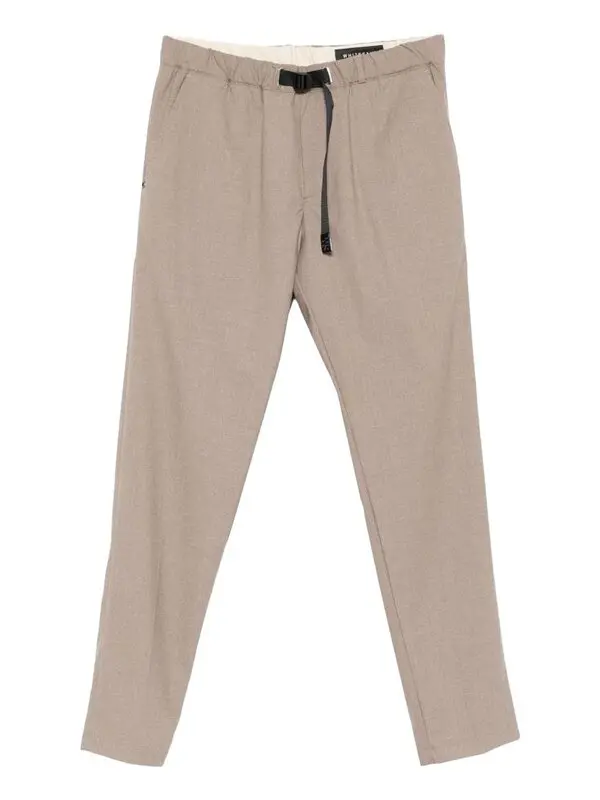 WHITE SAND Drawstring Buckle Trousers - Beige