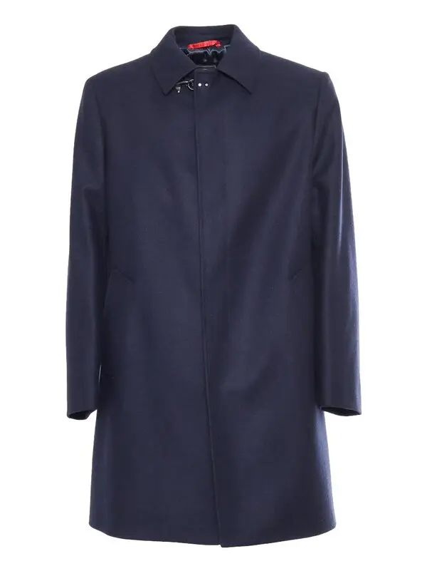 FAY Loden Coat With Hook - Blue