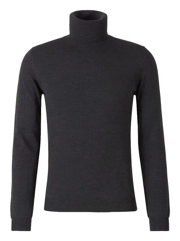 ZANONE Wool Turtleneck Sweater - Antracite Grey