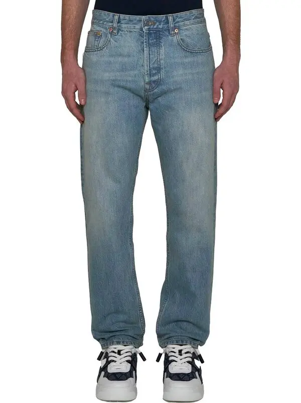 Valentino Garavani Tapered Denim Trousers - Blue
