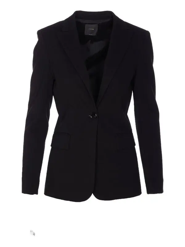 Pinko Jacket With Button Closure And V Neck - Black