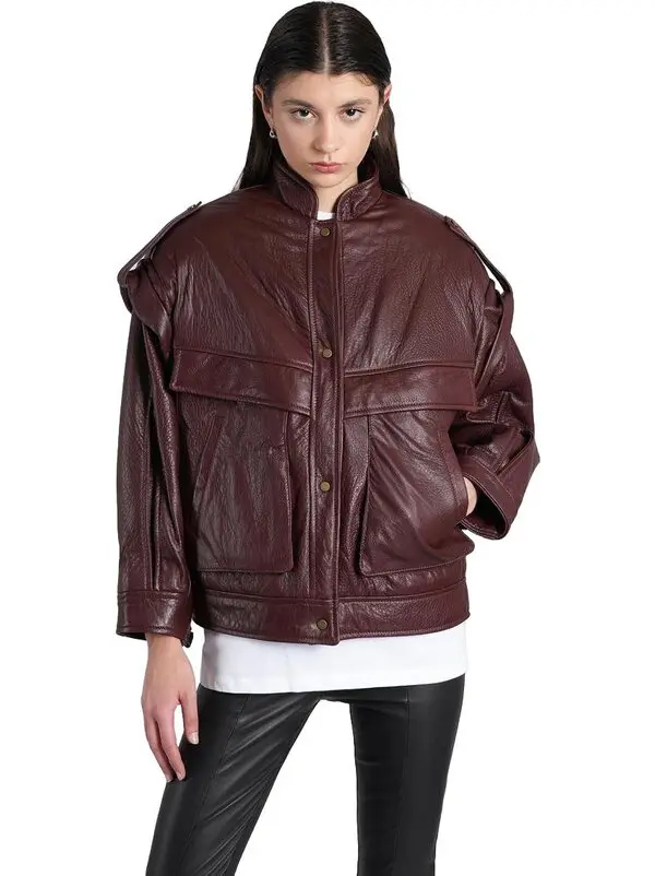 SALVATORE SANTORO Leather Jacket - Red