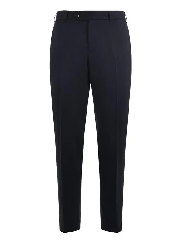 PT TORINO Dark Techno Wool Trousers - Blue