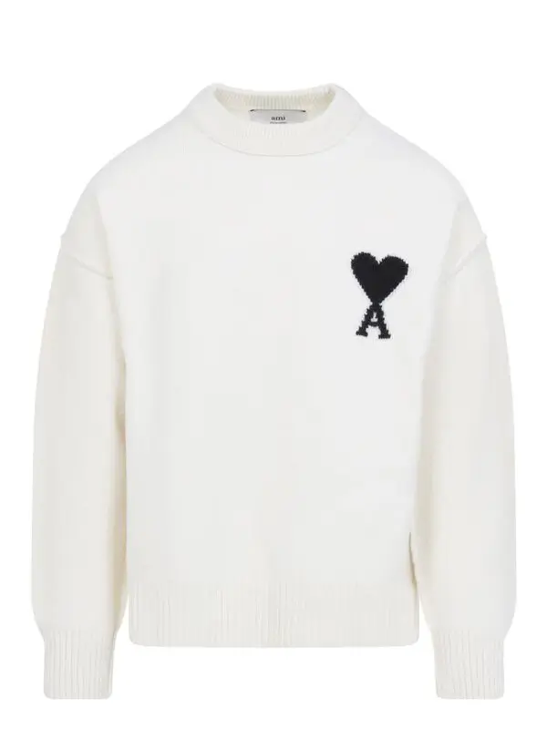 Ami De Coeur Crewneck Sweater - White