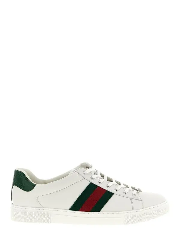 Gucci Ace Leather Sneakers - White