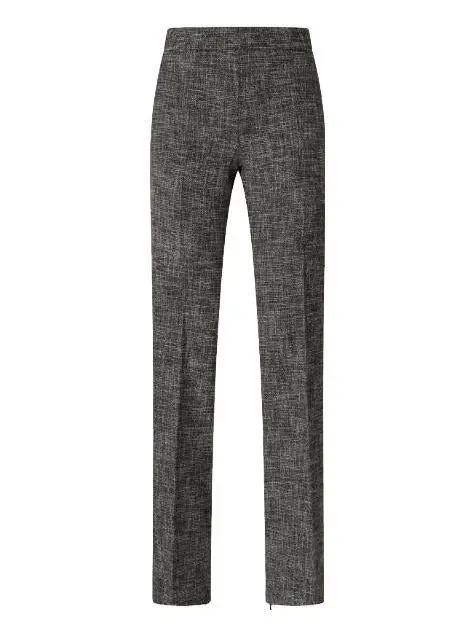 Pinko High-waisted Flannel Trousers - Black