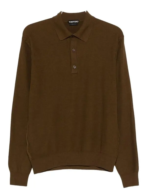 TOM FORD Polo Sweater - Bronze Olive