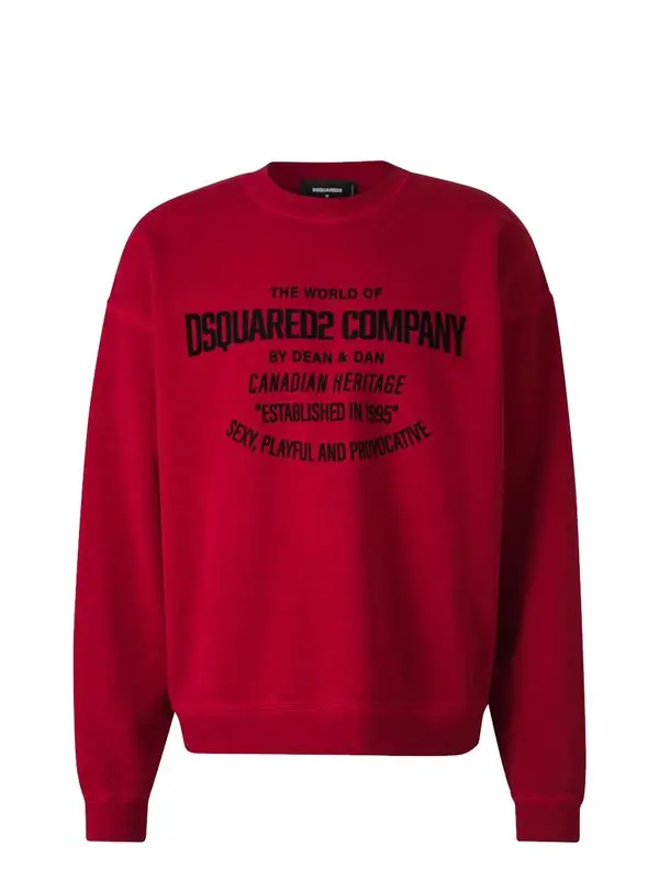 Dsquared2 Contrast Logo Sweatshirt - Red