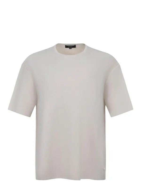 FAY Viscose T-shirt - Beige