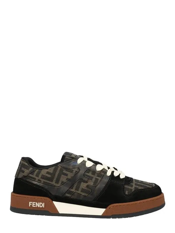 Fendi Ff Jacquard Sneakers - Black+tabacc.black+ice