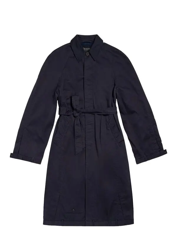 Balenciaga Deconstructed Cotton Coat - Blue