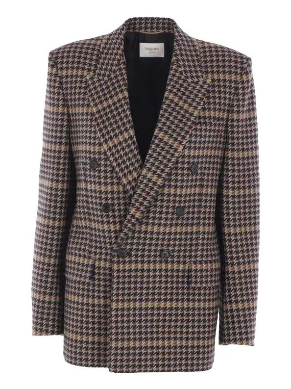 Saint Laurent Double-breasted Jacket - Multicolour