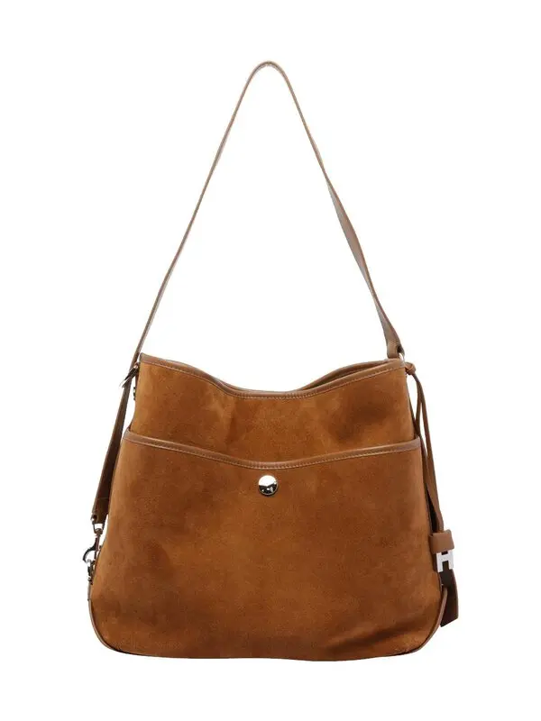 Hogan Leather Tote Bag - Brown