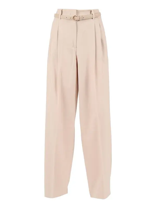MAX MARA STUDIO Wide Leg Trousers - Beige