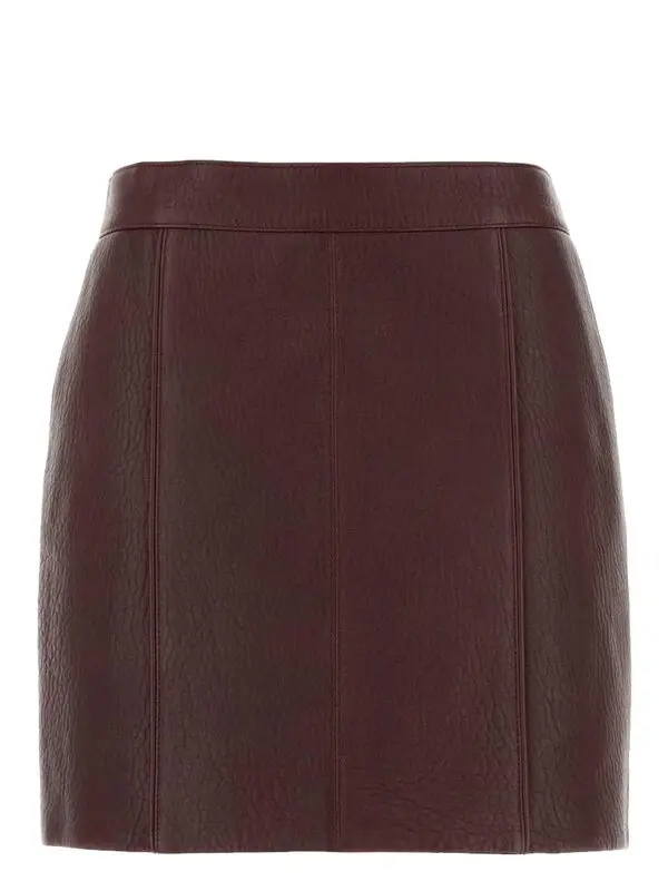 Chloé Mini Leather Skirt - Purple