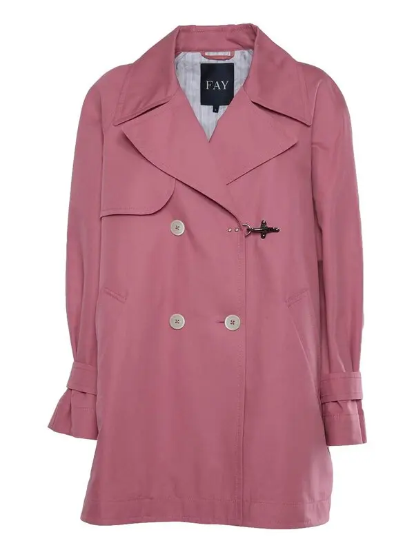 FAY Double-breasted Parka - Pink