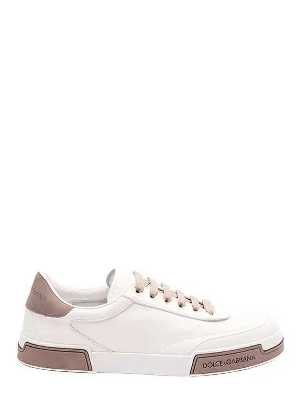 Dolce & Gabbana Leather Sneakers - Beige