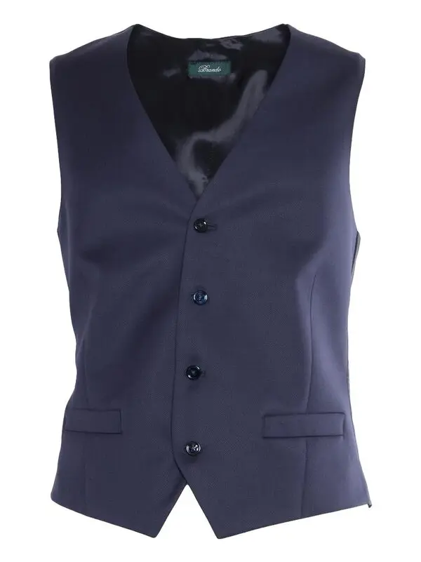 BRANDO-LUBIAM Buttoned Vest - Blue