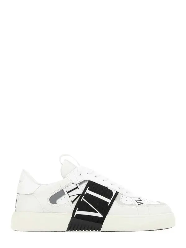 Valentino Garavani Vl7n Calf Leather Sneakers - Whitewhitewhiteblackwhitebia